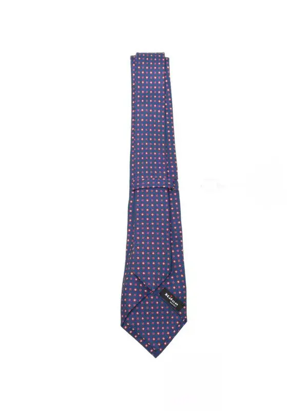 Kiton Geometric-print Tie - Blue