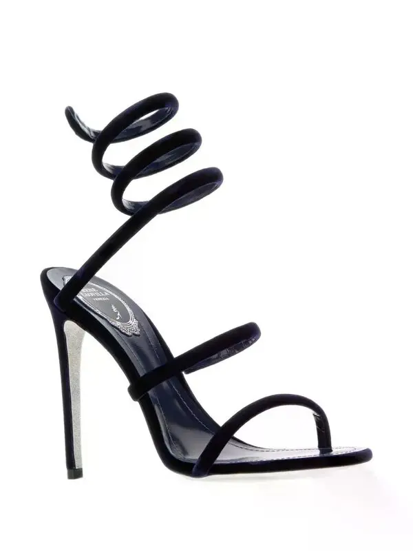 Rene Caovilla Cleo Velvet Sandals