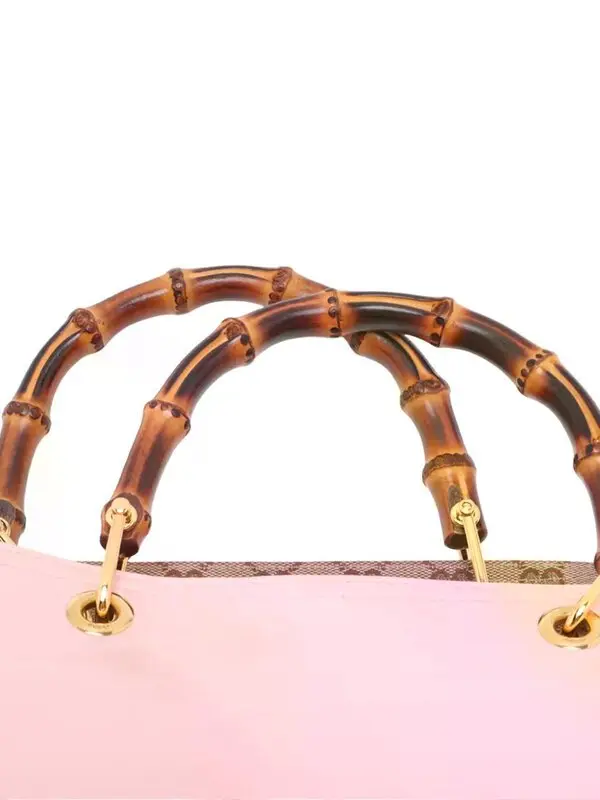 Gucci 2016-2026 Tall Leather Bamboo Shopper Tote Satchel