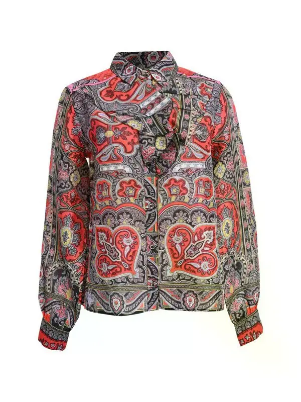 Etro Paisley-print Ruffle Blouse