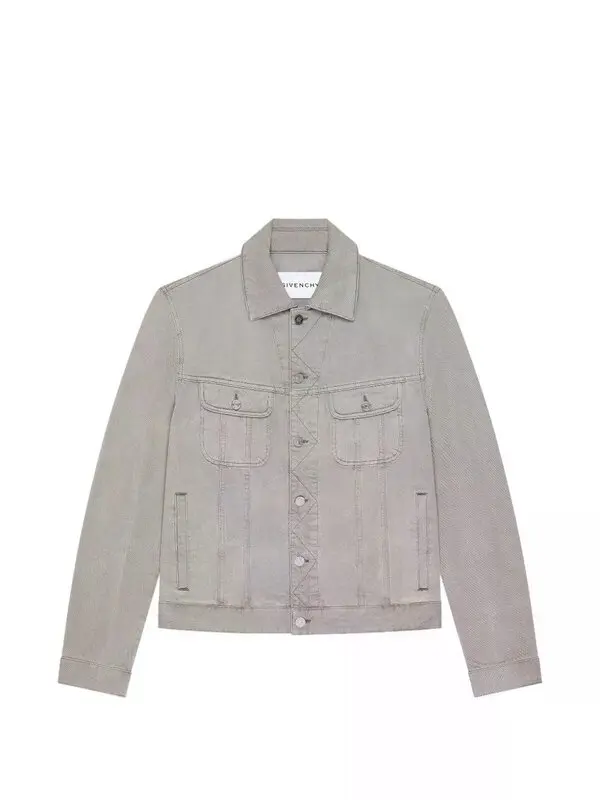 Givenchy Jacket In Denim With Crease Effect