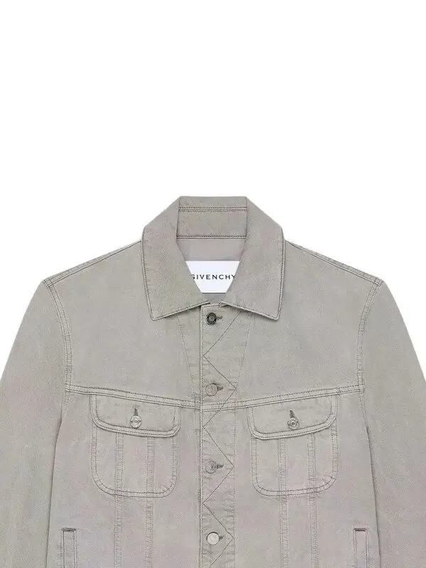 Givenchy Jacket In Denim With Crease Effect