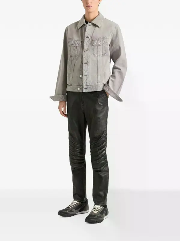 Givenchy Crease-effect Denim Jacket - Grey