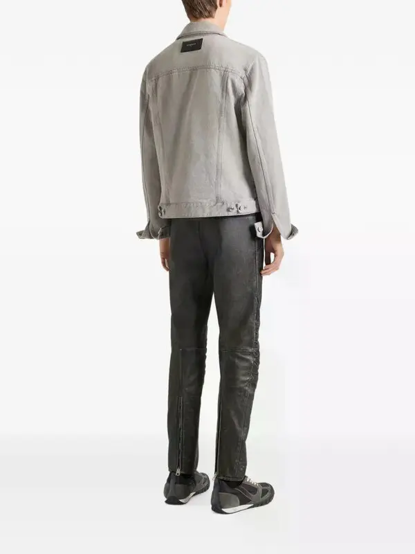 Givenchy Crease-effect Denim Jacket - Grey