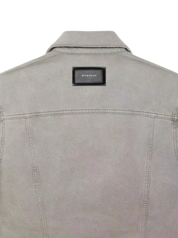 Givenchy Crease-effect Denim Jacket - Grey