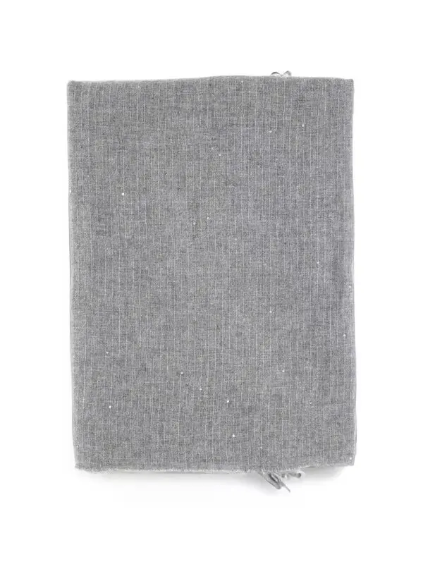 GRAN SASSO Sequin-embellished Frayed Scarf