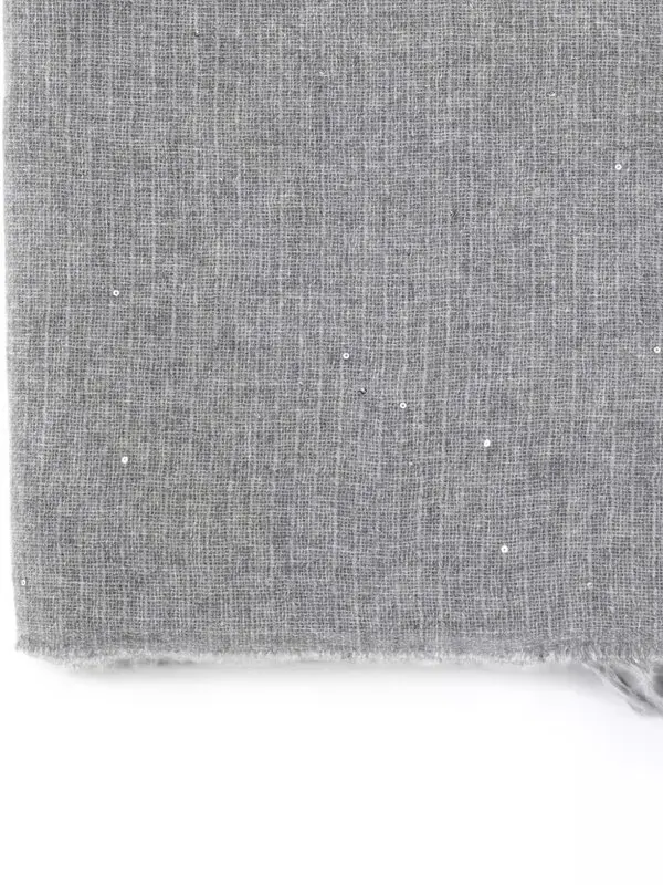 GRAN SASSO Sequin-embellished Frayed Scarf