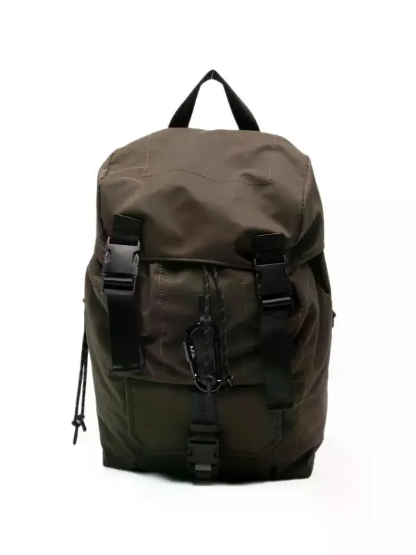 A.p.c. Buckle-fastening Drawstring Backpack - Green
