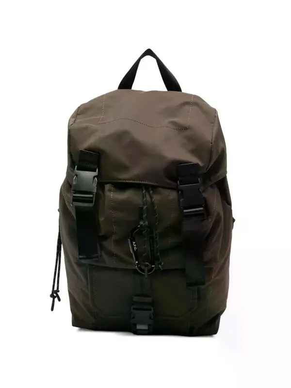 A.p.c. Buckle-fastening Drawstring Backpack - Green