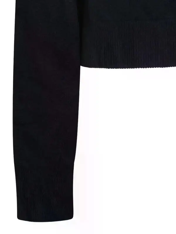 ALLUDE Zip-up Hooded Knit Top