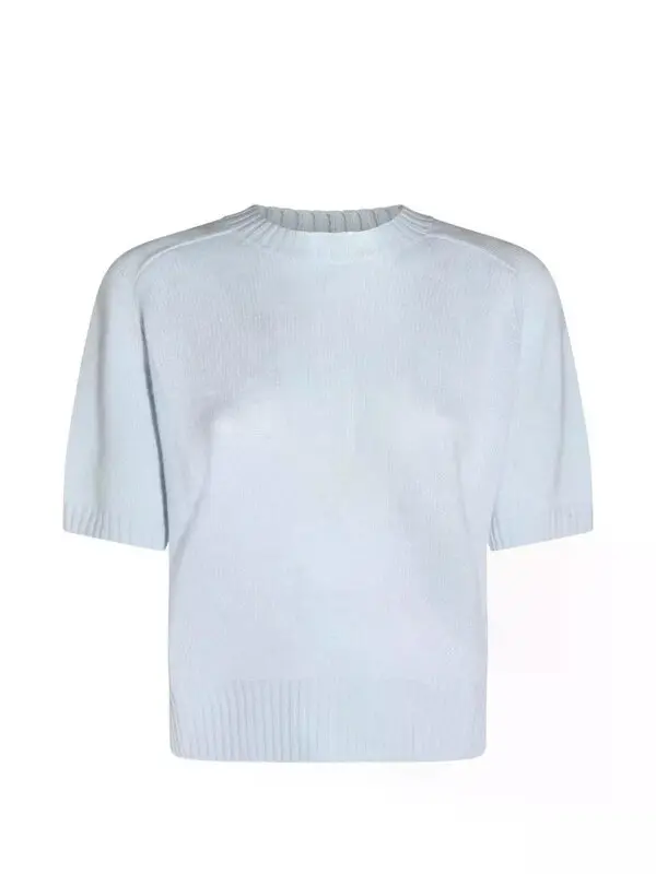 ALLUDE Short-sleeve Cashmere Top