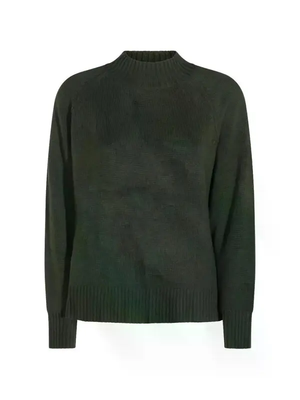 ALLUDE Ribbed-knit Raglan-sleeve Sweater