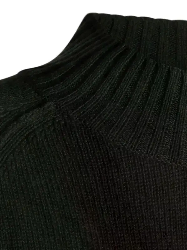ALLUDE Ribbed-knit Raglan-sleeve Cashmere Sweater
