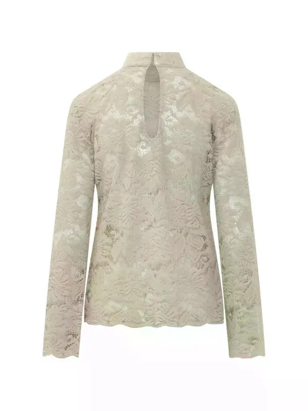 LE SULLY STUDIO Lace High-neck Blouse