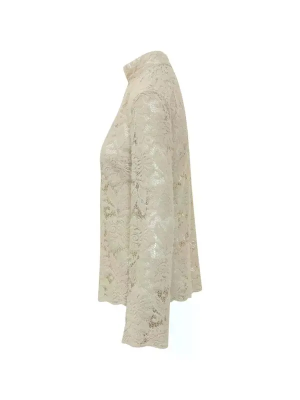 LE SULLY STUDIO Lace High-neck Blouse