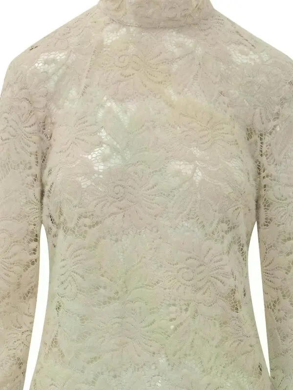 LE SULLY STUDIO Lace High-neck Blouse