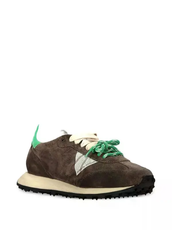 RUN OF Suede Panelled Sneakers - Brown