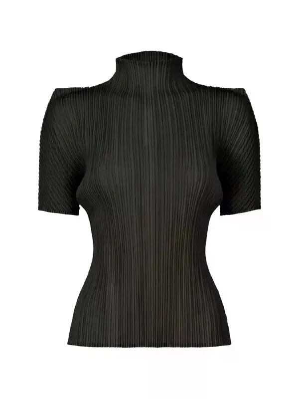 Issey Miyake Pleated High-neck Top