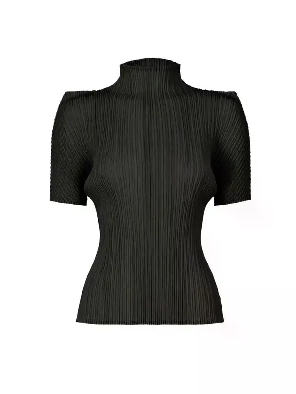Issey Miyake Pleated High-neck Top
