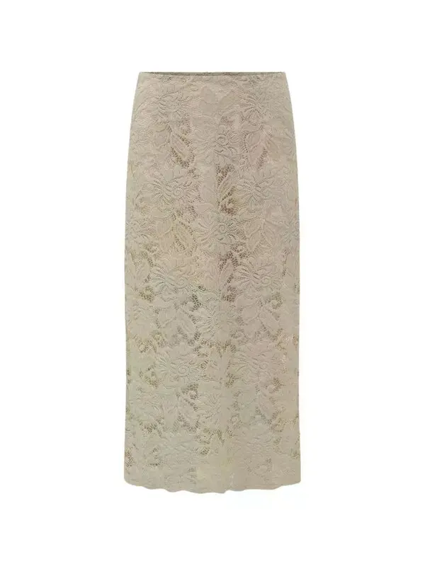 LE SULLY STUDIO Lace-overlay Midi Skirt