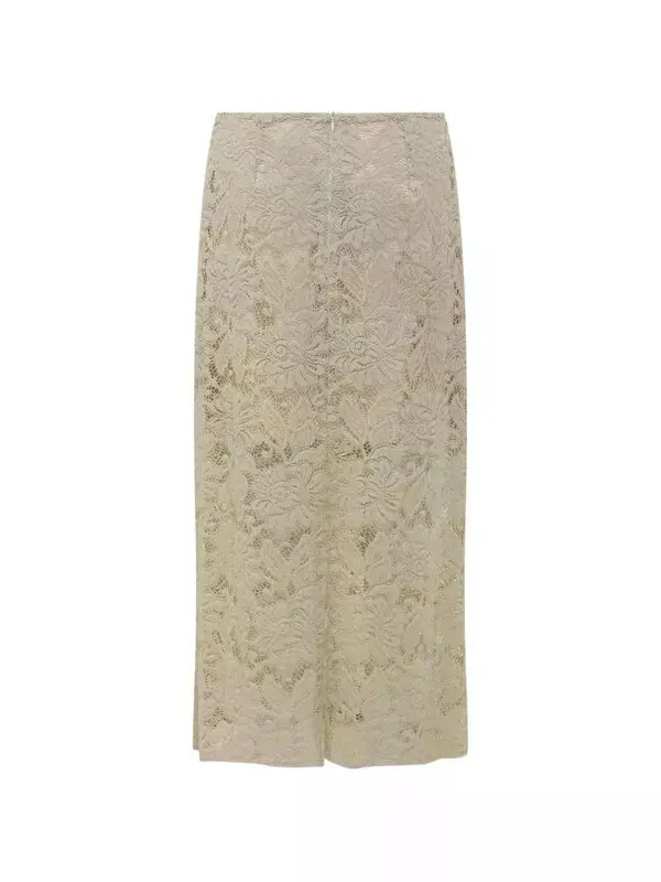 LE SULLY STUDIO Lace-overlay Midi Skirt