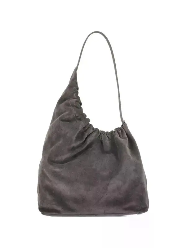 AESTHER EKME Demi Lune Cloud Gathered Suede Tote Bag - Grey