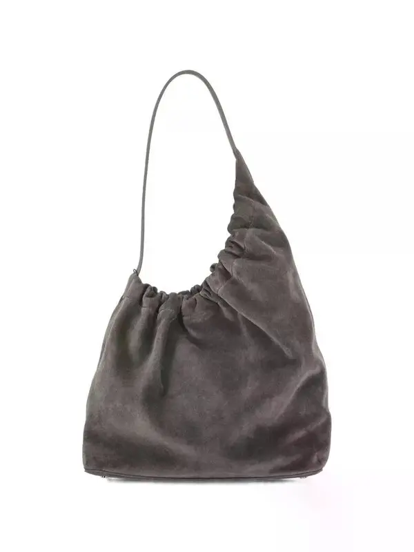 AESTHER EKME Demi Lune Cloud Gathered Suede Tote Bag - Grey