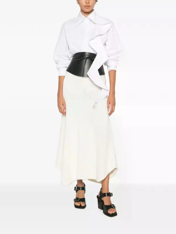 Moschino Ruffled-detail Long-sleeve Shirt