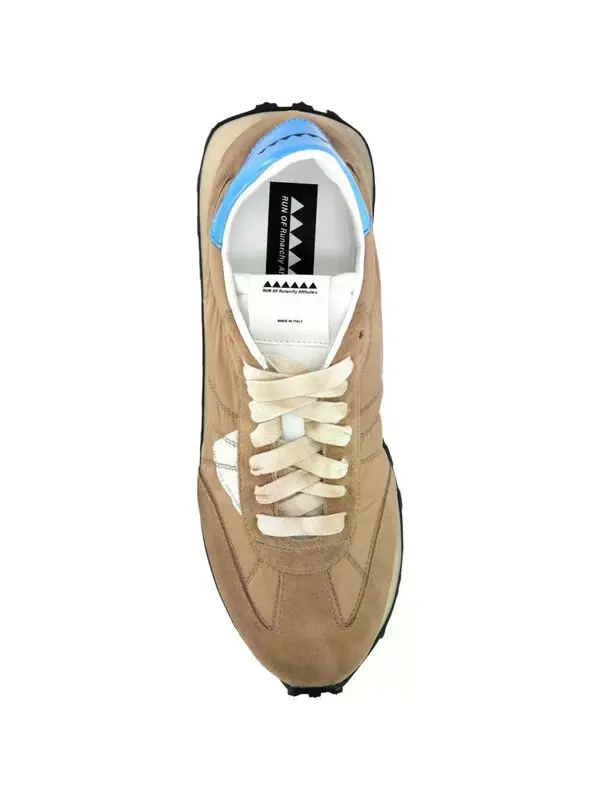 RUN OF Suede Panelled Sneakers - Neutrals