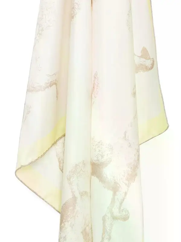 Jacquemus Le Grand Foulard Caniche Silk Scarf - Neutrals