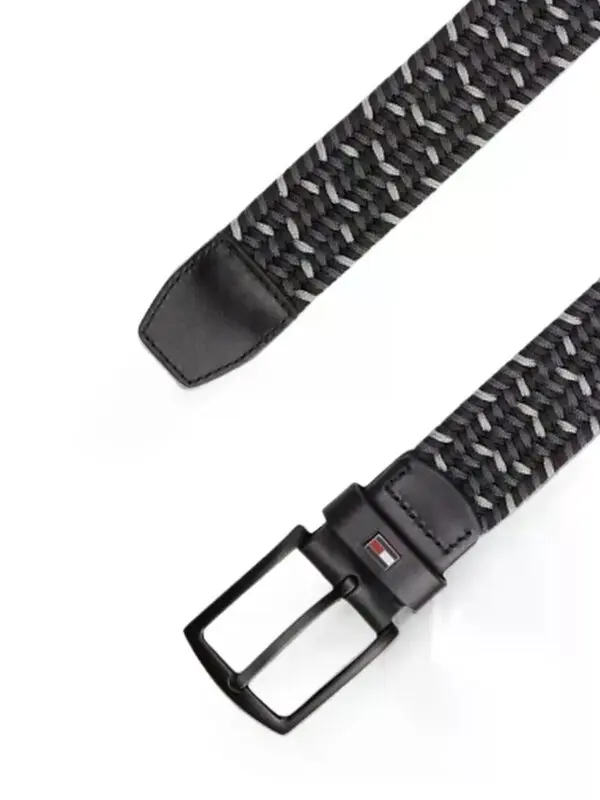 Tommy Hilfiger Denton Braided Leather-trim Belt