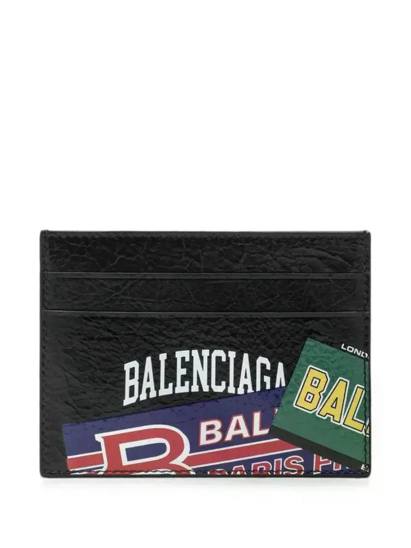 Balenciaga Cash Card Holder In /multicolor - Black