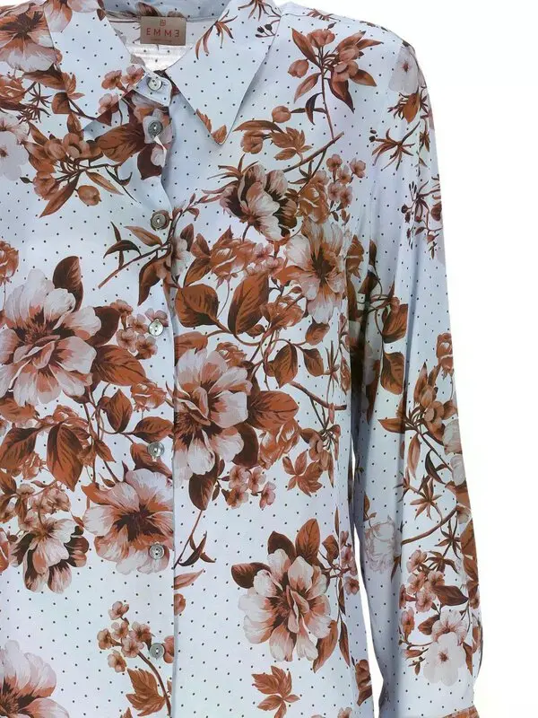 Marella Floral-print Polka-dot Shirt