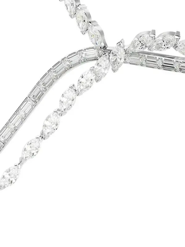 SWAROVSKI Mesmera Crystal-embellished Wrap Necklace - Silver