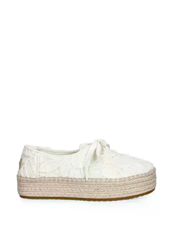 Toms Valencia Lace-embroidered Platform Espadrilles