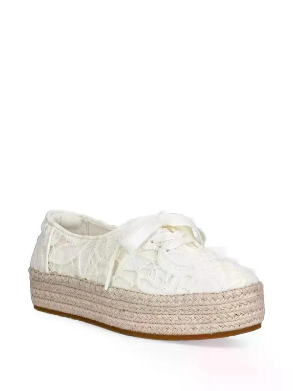 Toms Valencia Lace-embroidered Platform Espadrilles