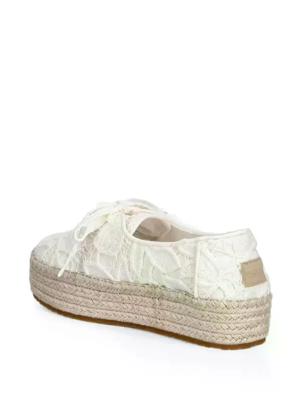 Toms Valencia Lace-embroidered Platform Espadrilles