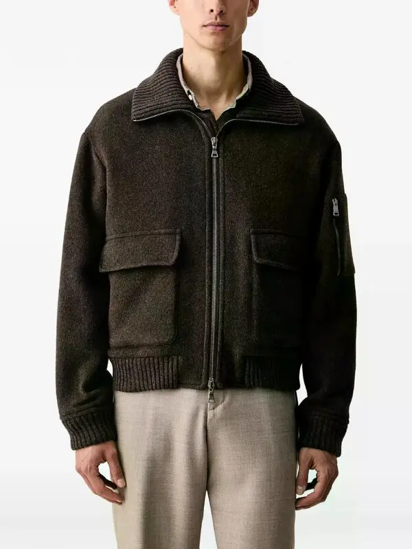 Paul & Shark Ribbed-collar Zip-up Jacket