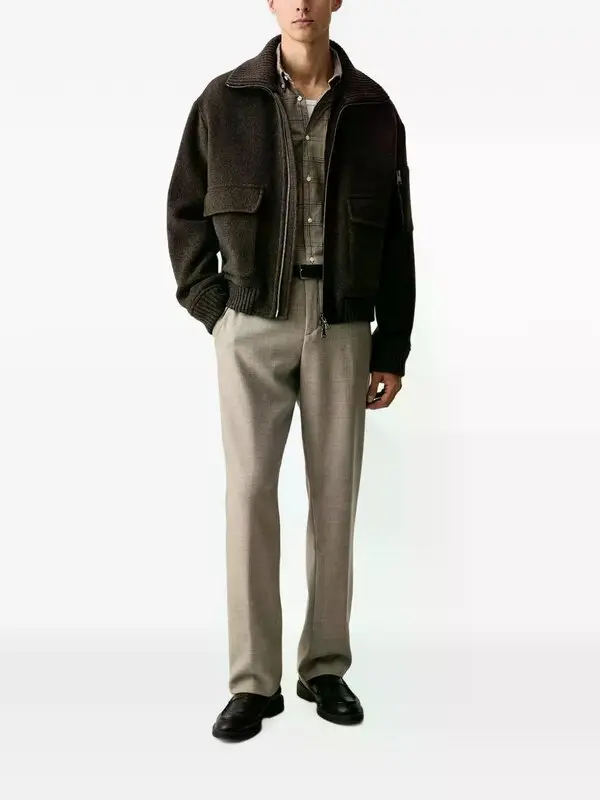 Paul & Shark Ribbed-collar Zip-up Jacket