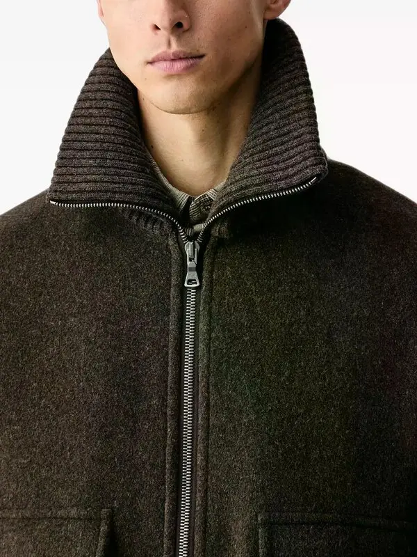 Paul & Shark Ribbed-collar Zip-up Jacket