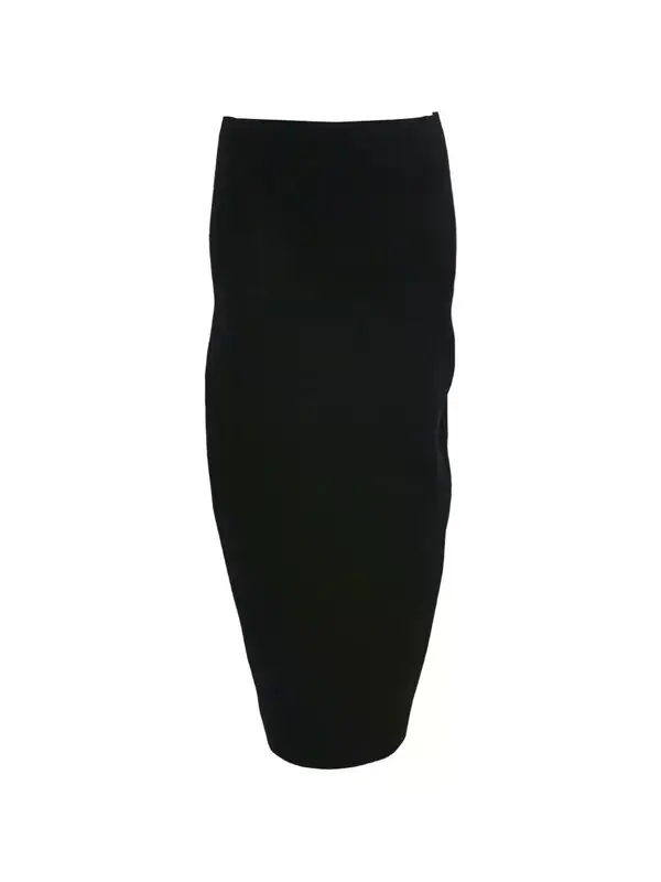 Victoria Beckham 2020s Body Knit Midi Skirt - Black