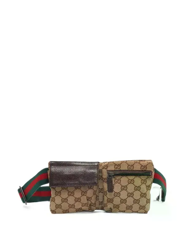 Gucci Gg Web Belt Bag - Neutrals