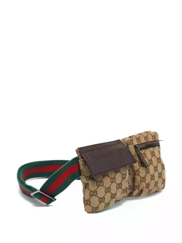 Gucci Gg Web Belt Bag - Neutrals