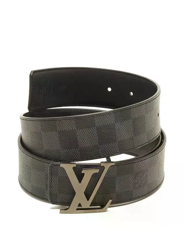 LOUIS VUITTON Logo-plaque Reversible Belt - Grey