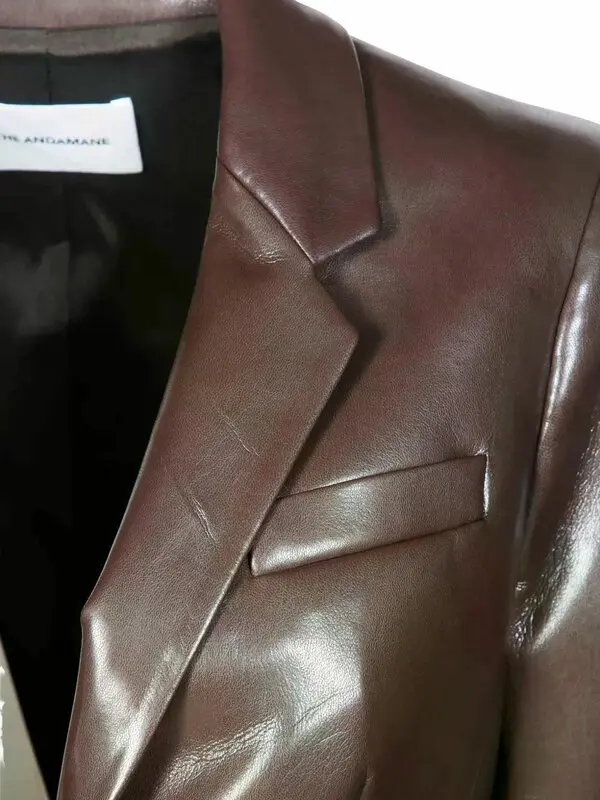 Andamane Zefira Faux-leather Blazer