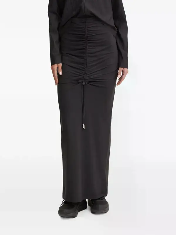 SPORTALM Maxi Ruched Drawstring Skirt - Black