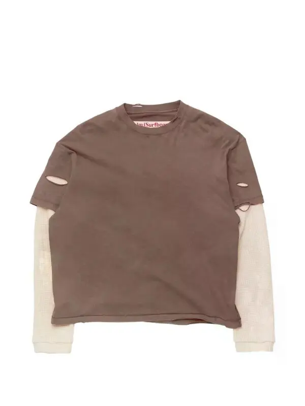 STOCKHOLM SURFBOARD CLUB Layered Distressed T-shirt