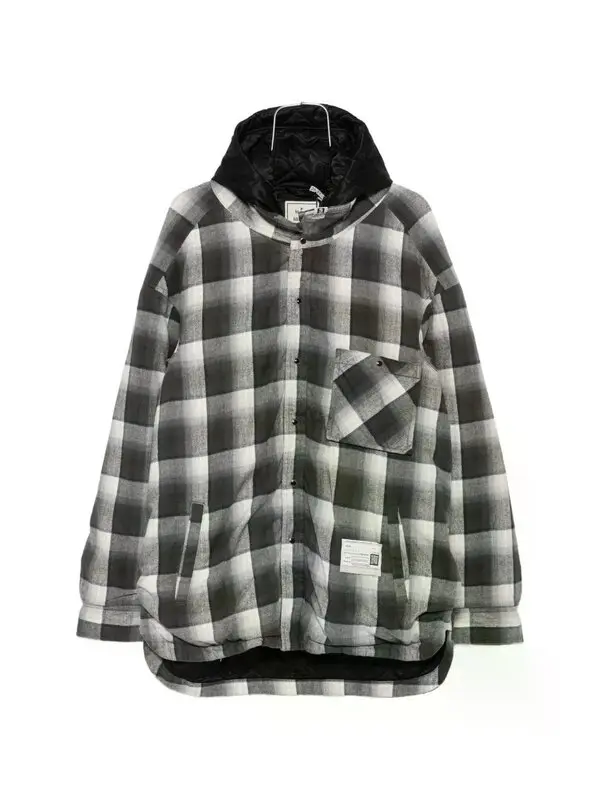 Mihara Yasuhiro Check-pattern Hooded Jacket
