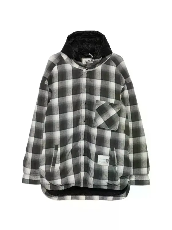 Mihara Yasuhiro Check-pattern Hooded Jacket