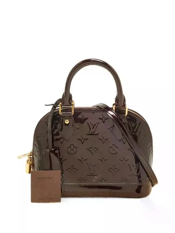 LOUIS VUITTON 2015 Bb Alma Monogram Vernis Tote Bag